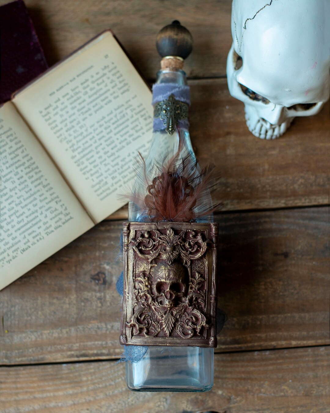 Gothic Skull Potion Bottle, DIY Potion Bottle, Make Your Own Potion ...