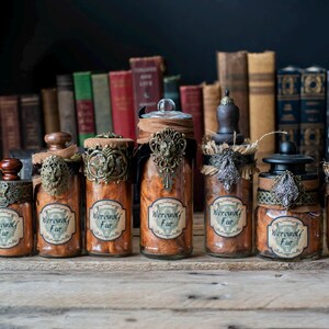 Werewolf Fur Potion Bottle: Halloween Decor, Mixed Media Art - Etsy