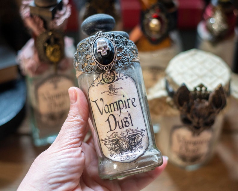 Large Vampire Dust Potion Bottles Altered Art Potion Bottles - Etsy