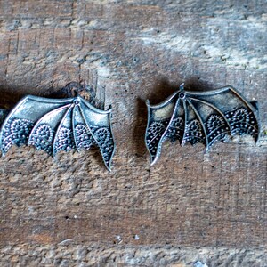 Antique Silver Gothic Bat Wing Hair Clips, Vampire Costume, Witch ...