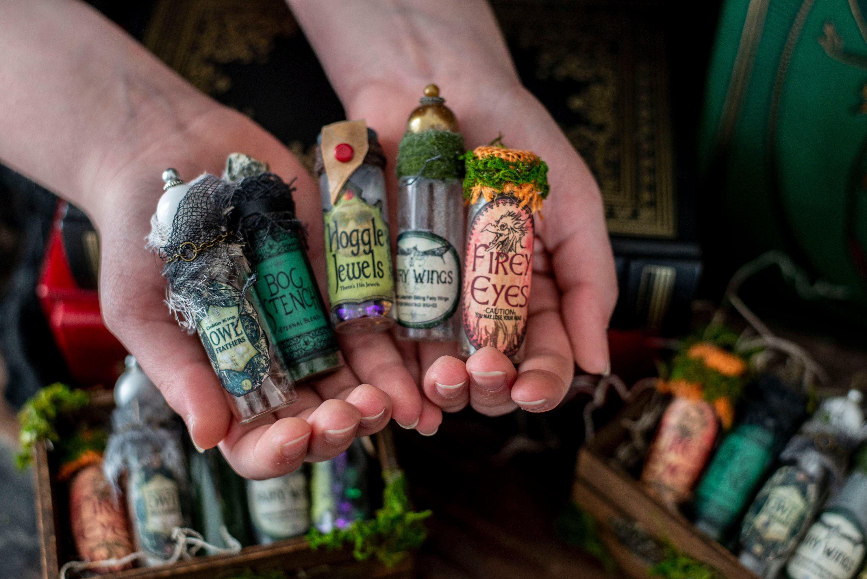 Magic Potion Bottle Set Labyrinth Inspired Potion Bottles | Etsy