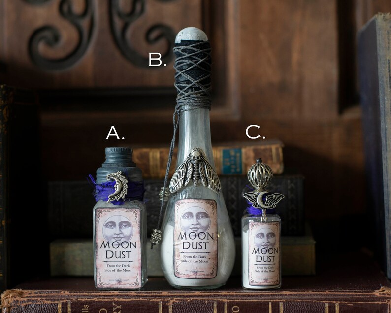 Moon Dust Potion Bottles Halloween Potion Bottles Moon Magic - Etsy