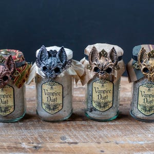 Vampire Dust Apothecary Jar, Halloween Potion Bottle, Vampire Potions ...