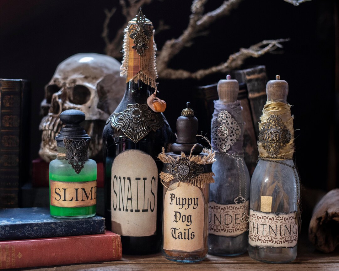 Large Magic Potion Bottle, Movie Inspired Potion Bottles, Goblincore ...