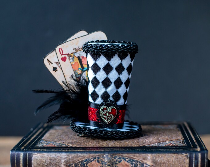 Alice In Wonderland Mini Top Hat Queen Of Hearts Hat Queen Of Hearts
