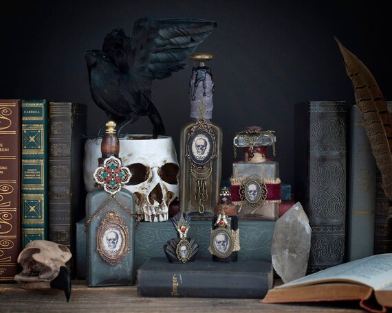 Death Potion Gothic Potion Bottle Altered Art Bottle Altar - Etsy