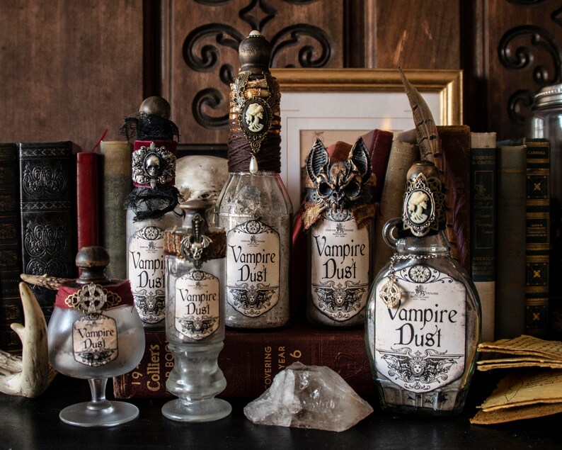 Large Vampire Dust Potion Bottles Altered Art Potion Bottles - Etsy