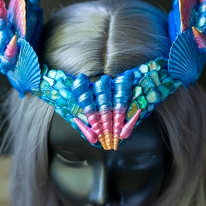 Rainbow Seashell Mermaid Crown, Mermaid Costume, Sea Witch Headpiece ...
