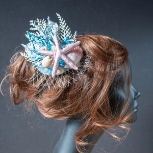 Mermaid Fascinator Hair Clip, Seashell Starfish Headpiece - Etsy