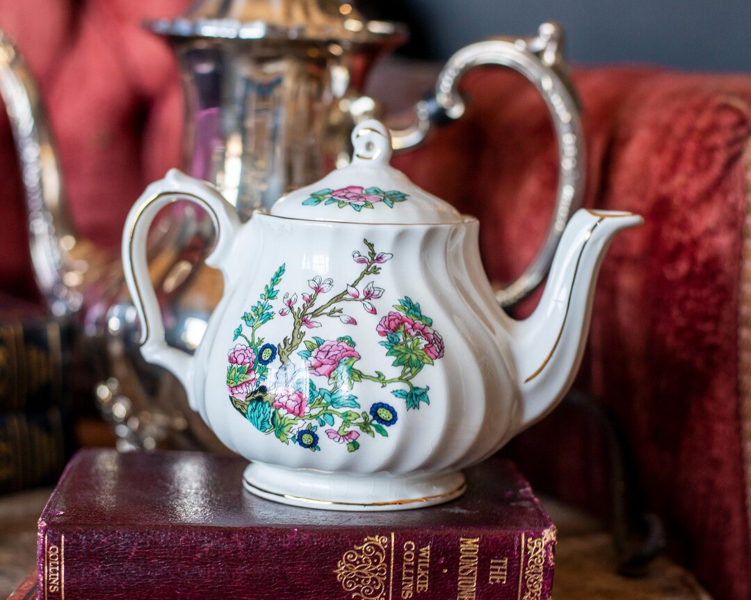 Sadler Indian Tree Teapot: Vintage English Floral China - Etsy
