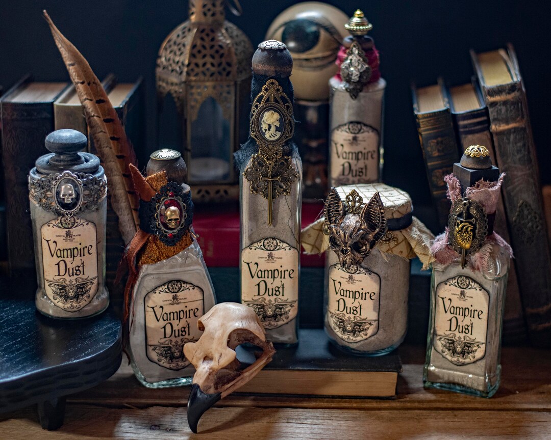Large Vampire Dust Potion Bottles Altered Art Potion Bottles - Etsy