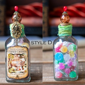 Forest Witch Potions, Cursed Candies Potion, Halloween Potion Bottle ...
