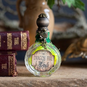 Mini Rainbow Dragon Fire Potion Bottle, Dragon Potions, Dragon Art ...