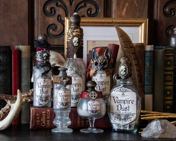 Large Vampire Dust Potion Bottles Altered Art Potion Bottles - Etsy