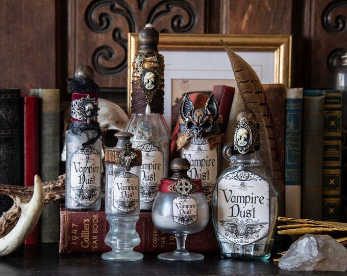 Large Vampire Dust Potion Bottles Altered Art Potion Bottles - Etsy