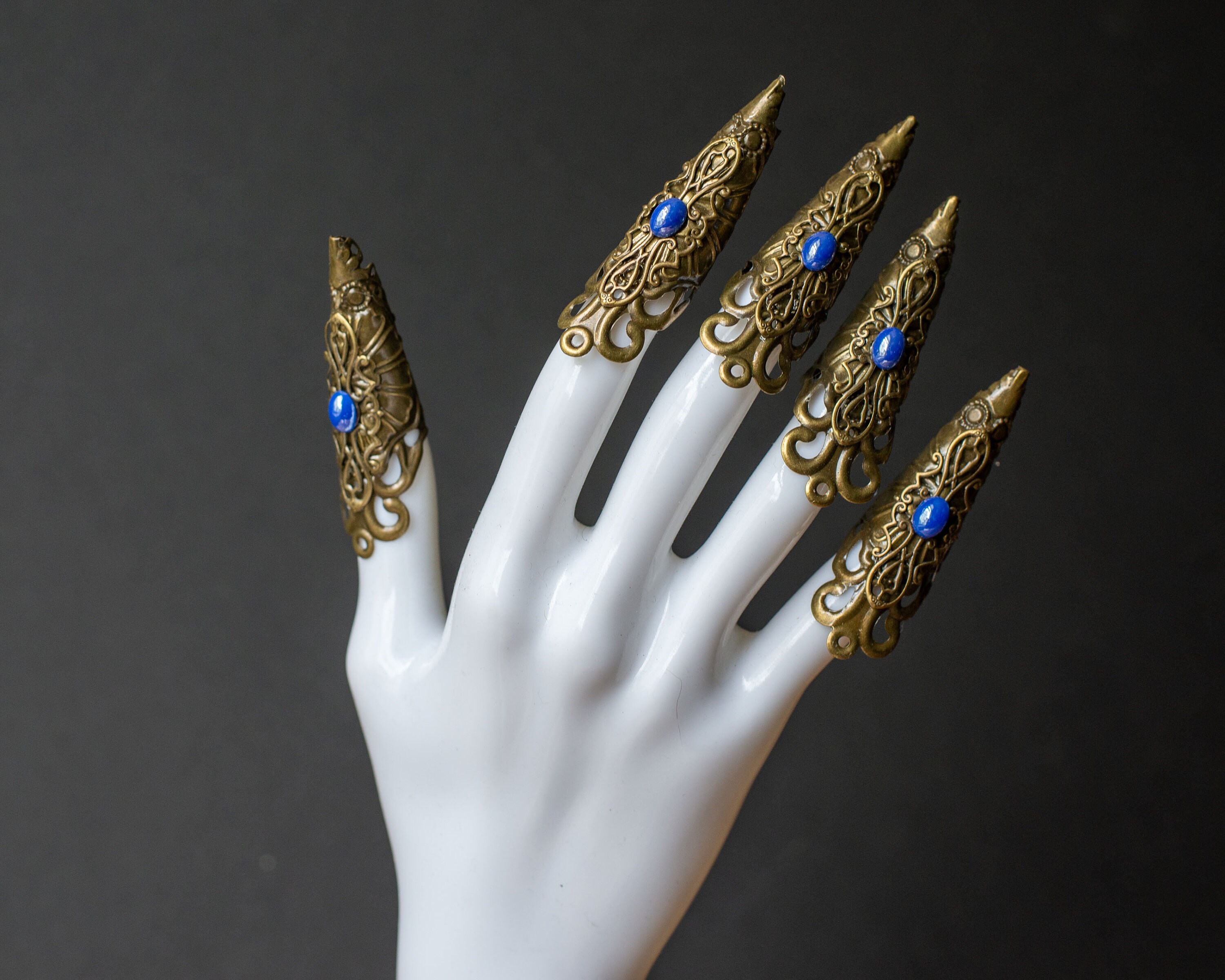 Set of Rainbow Nail Claws Finger Claws Metal Claws Claw | Etsy