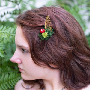 Forest Fairy Wing Hair Clip With Toadstool Mushrooms for Fairy Costumes ...