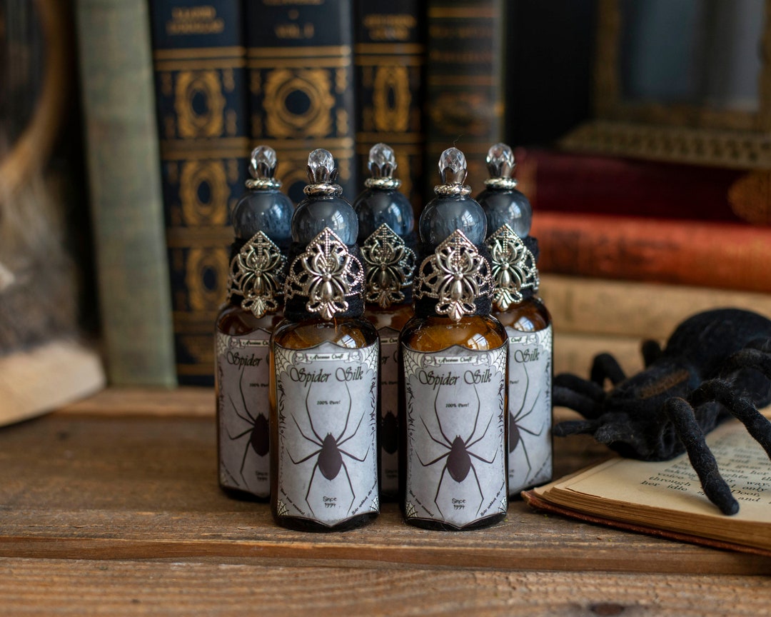 Spider Silk Potion Bottle, Halloween Decor, Halloween Display, Magic ...