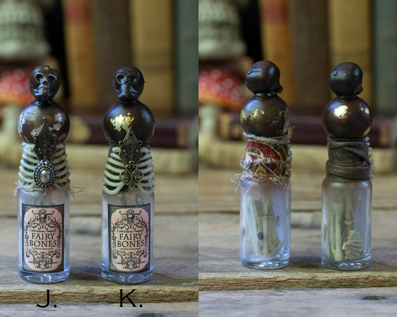 Fairy Bones Potion Bottle: Halloween Apothecary Jar, Faux Taxidermy ...