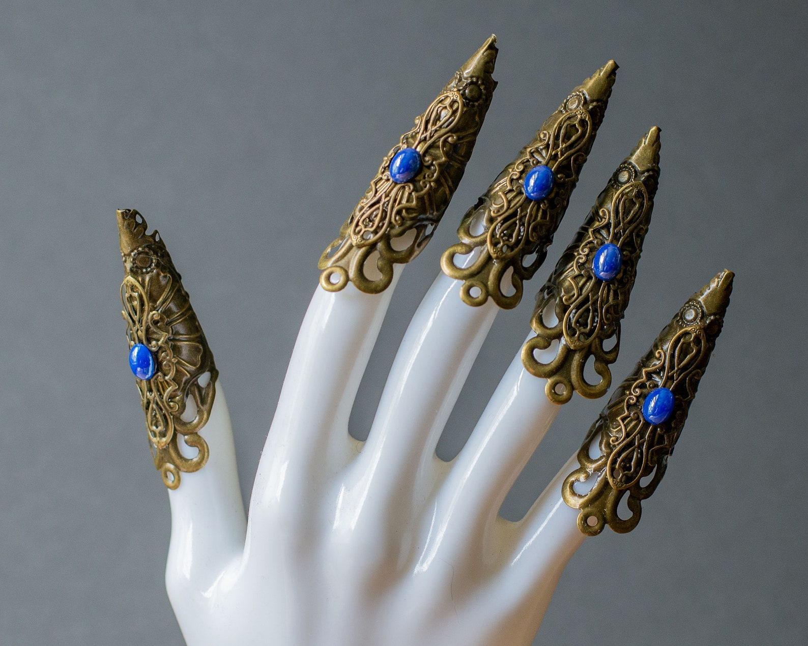 Set of Rainbow Nail Claws Finger Claws Metal Claws Claw | Etsy