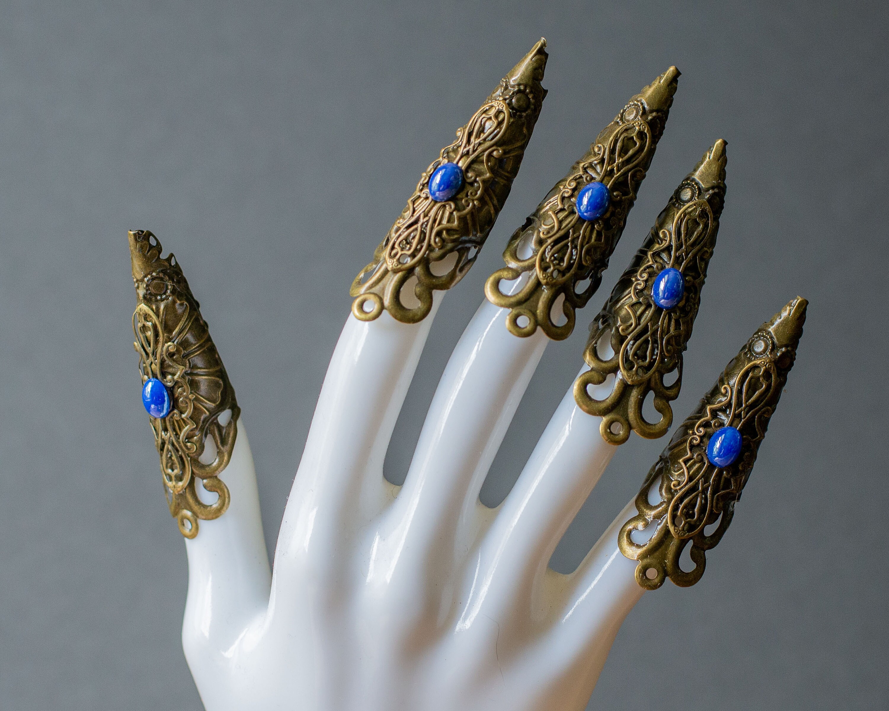 Set of Rainbow Nail Claws Finger Claws Metal Claws Claw | Etsy