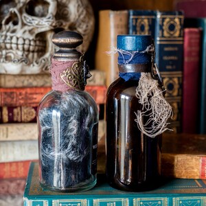 Werewolf Fur Halloween Potion Bottles With Black Label, Halloween Decor ...