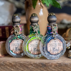 Mini Rainbow Dragon Fire Potion Bottle, Dragon Potions, Dragon Art ...