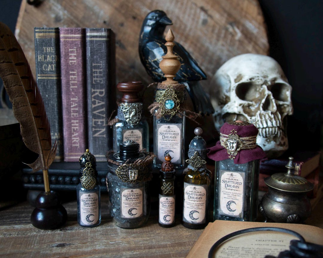 Shattered Dreams Potion Bottle: Gothic Broken Heart Display Decor - Etsy