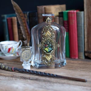 Wizard School Crest Decanter: Fandom Inspired Potion Bottle - Etsy
