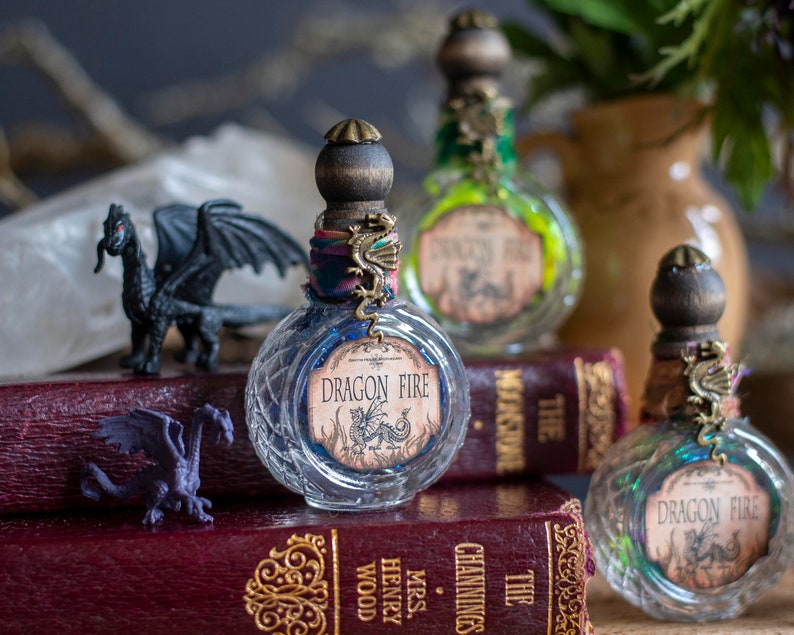 Mini Rainbow Dragon Fire Potion Bottle Dragon Potions Dragon - Etsy