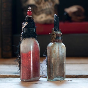 Death Potion Gothic Potion Bottle Altered Art Bottle Altar - Etsy
