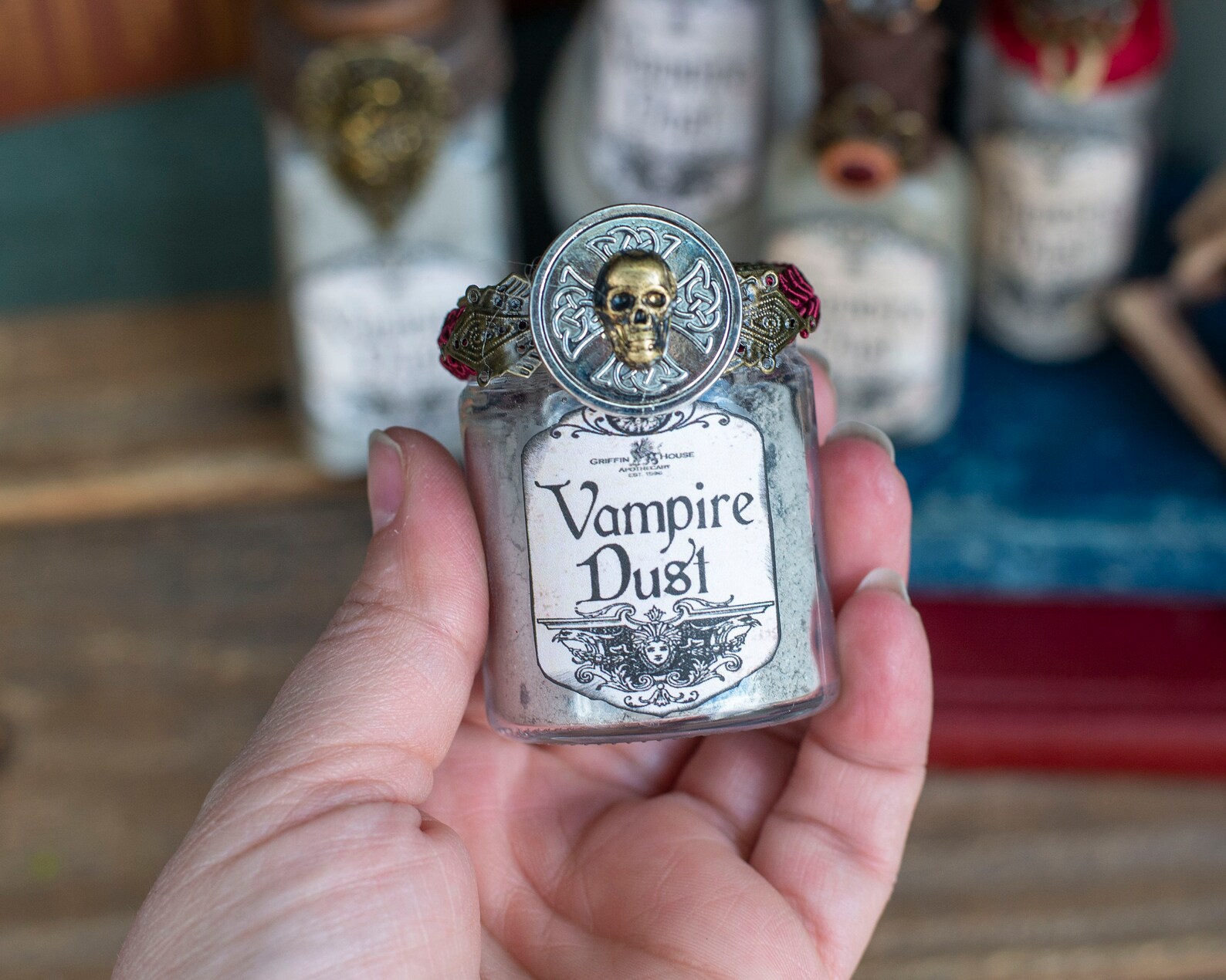 Vampire Dust Potion Bottles Altered Art Potion Bottles - Etsy