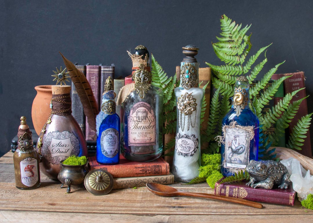 Large Fantasy Potion Bottles: Fairy Apothecary Jars - Etsy Australia