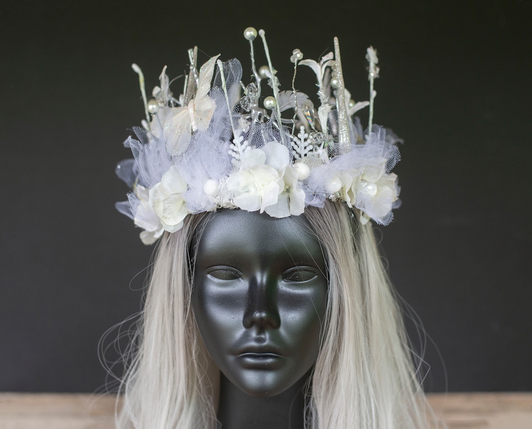 Snow Fairy Crown, Ice Queen Crown, Icicle Crown, Snow Queen, Fairy ...