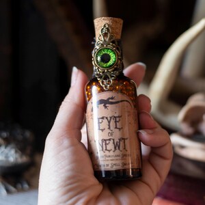 Eye of Newt Potion, Witch Potion Bottle, Halloween Decor, Bookcase ...