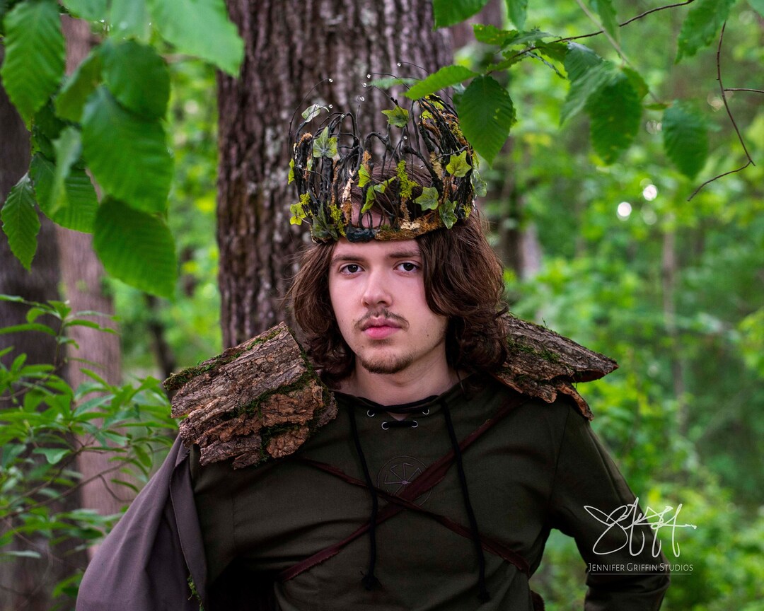 Mens Crown, Elven Crown, Elf King, Forest King, Woodland Crown for Men ...