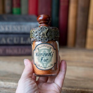 Werewolf Fur Potion Bottle: Halloween Decor, Mixed Media Art - Etsy