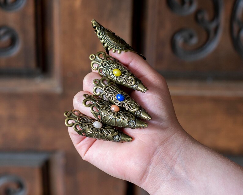 Set of Rainbow Nail Claws Finger Claws Metal Claws Claw - Etsy
