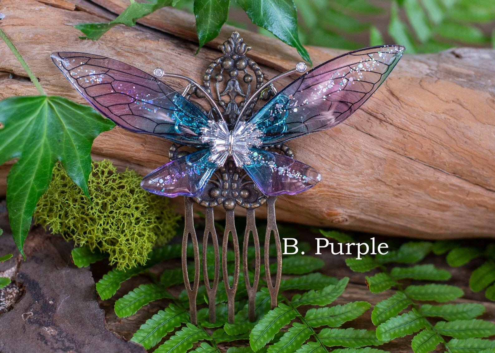 Butterfly Fairy Wing Hair Comb Fairy Hair Comb Forest - Etsy