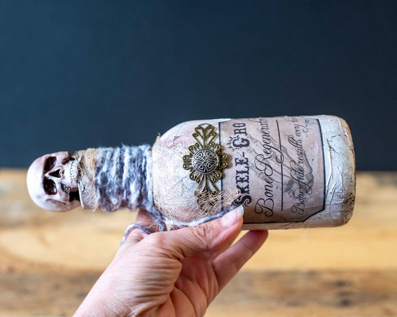 Skele-gro Bone Regenerator Potion Bottle, Wizarding Decor, Gothic Home ...