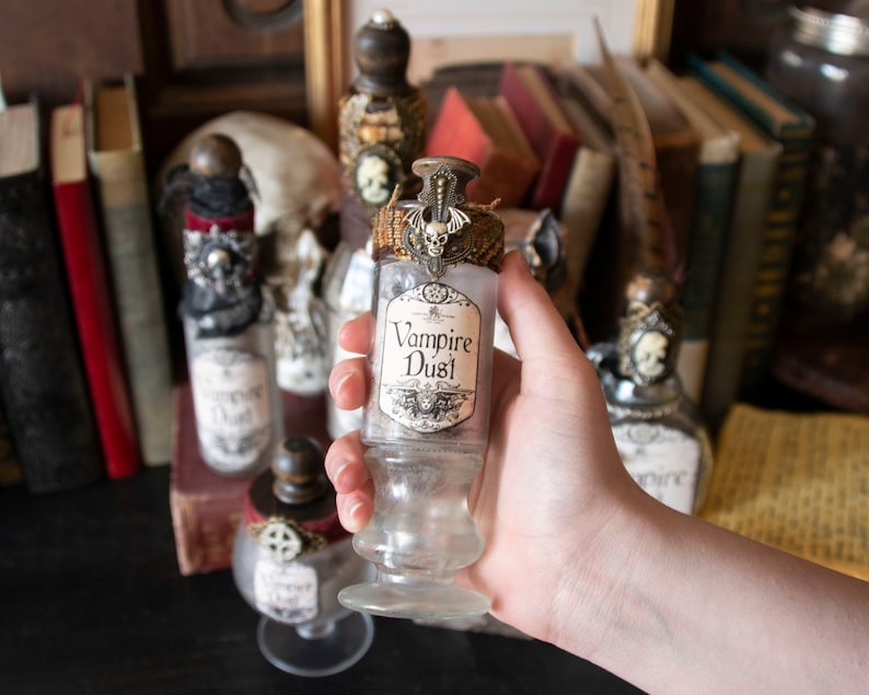 Large Vampire Dust Potion Bottles Altered Art Potion Bottles - Etsy
