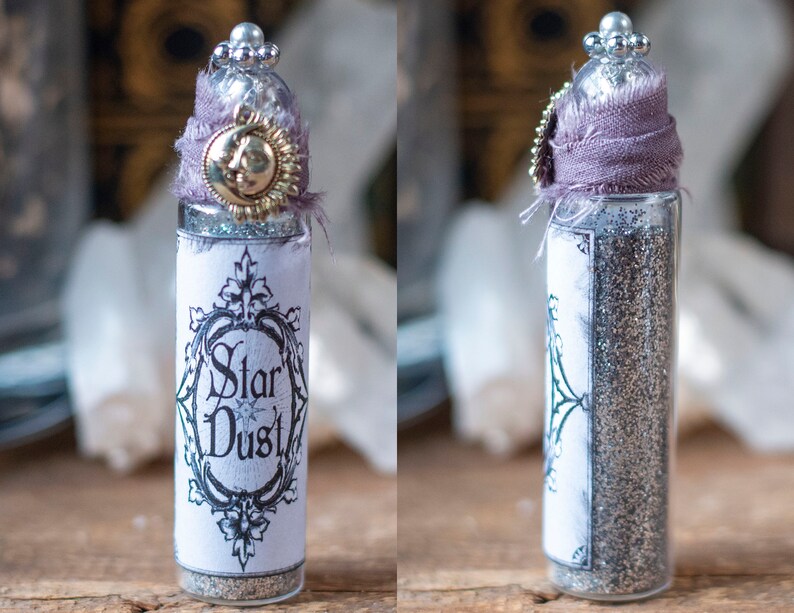 Silver Star Dust Magic Potion Bottles Magic Potions Fairy - Etsy