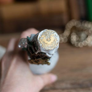 Unicorn Horn Dust Potion Bottle, Vintage Glass & Ceramic Potion Bottles, Fantasy Decor, Unique ...