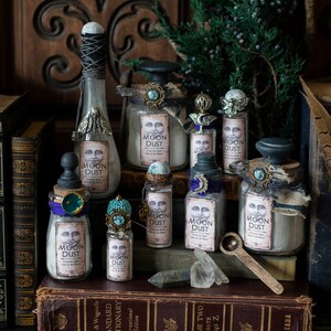 Moon Dust Potion Bottles Halloween Potion Bottles Moon Magic | Etsy