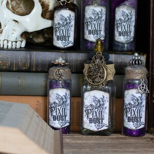 Dark Fairy Potion Bottles, Pixie Dust Potion Bottle, Halloween Decor, Witch Potion, Wizard ...
