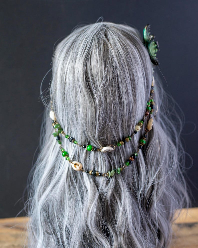 Dark Mermaid Beaded Headpiece, Starfish Siren Crown, Pirate Costume Hat ...