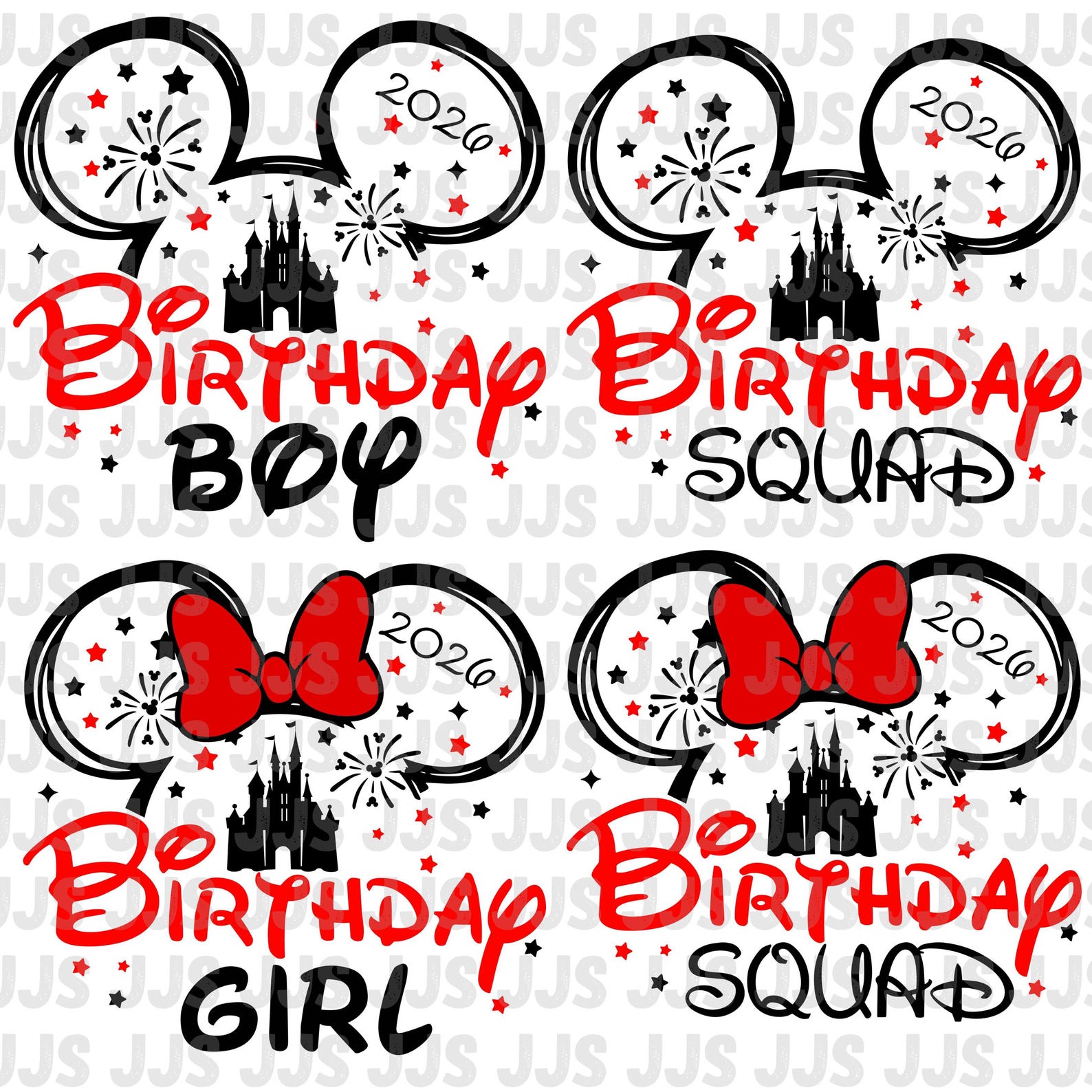 Mouse Birthday Svg, Family Birthday Girl Svg, Birthday Squad Svg ...