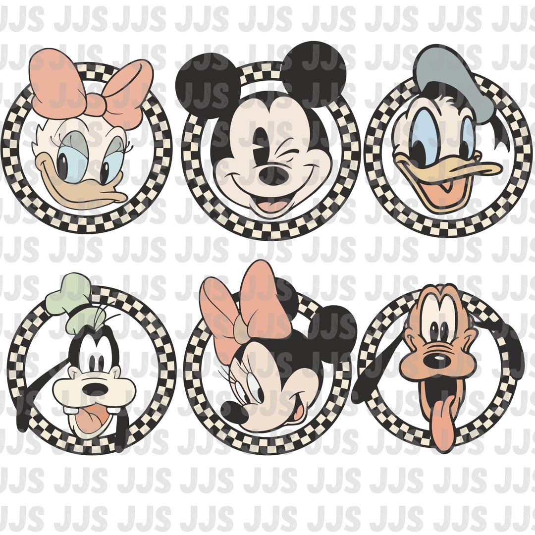 Retro Mouse Checkered Svg Png, Family Vacation Instant Dxf Download ...