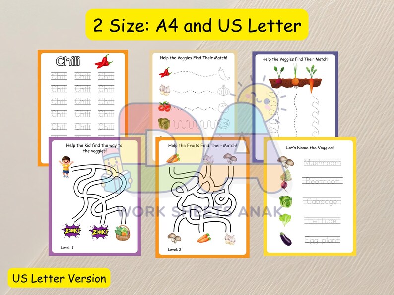 Vegetables Tracing Worksheets for Kids | Fun Vegetable Coloring ...