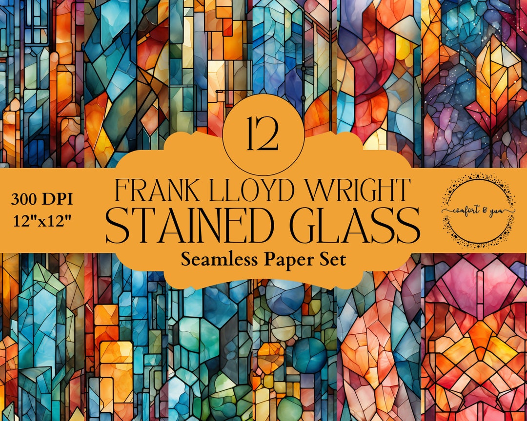 Art Deco Stained Glass, Frank Lloyd Wright Papers for Cards ...